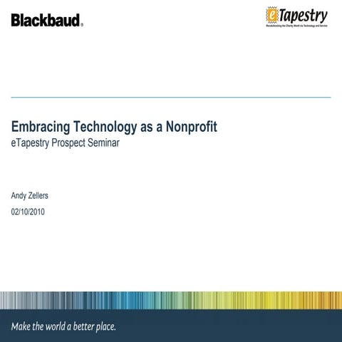 Embracing Technology As A Nonprofit | PPT