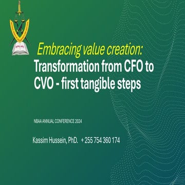 Embracing value creation from CFO to CVO | PPT
