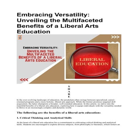 Embracing Versatility: Unveiling the Multifaceted Benefits of a Liberal ...