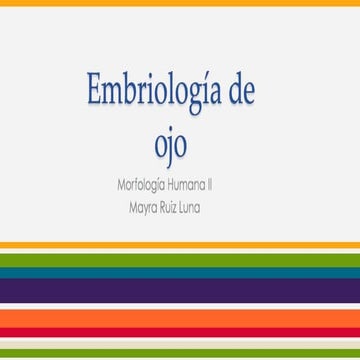 Embriología de ojo | PPTX