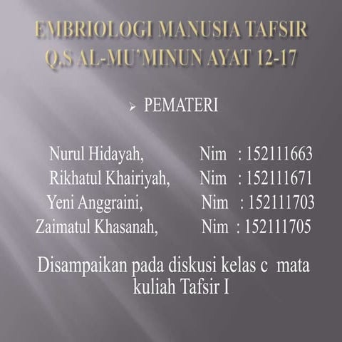 Embriologi manusia | PPT