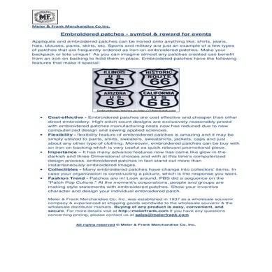 Embroidered patches | PDF