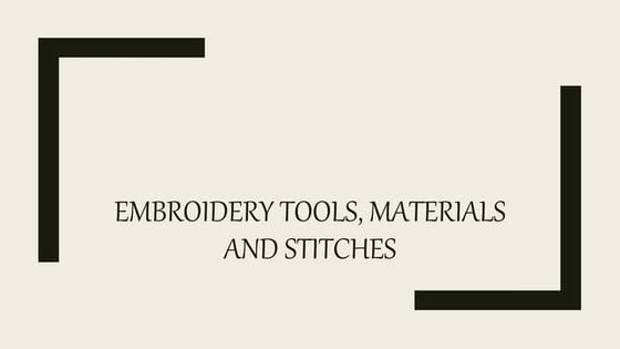 TLE-10-Needle-Craft.pptx | Needlework | Arts and Crafts