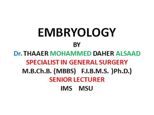 Development of Midgut & Hindgut | PPTX