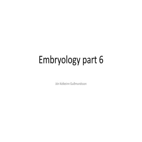 Embryology part 6 | PDF