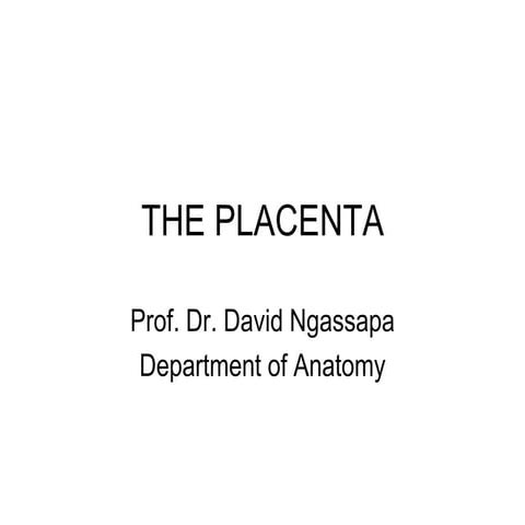 Embryology The Placenta | PPT