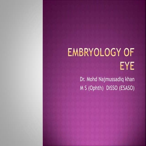 Embryology of eye | PPTX