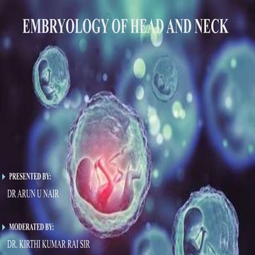 Embryology of head and neck - arun omfspptx | PPTX