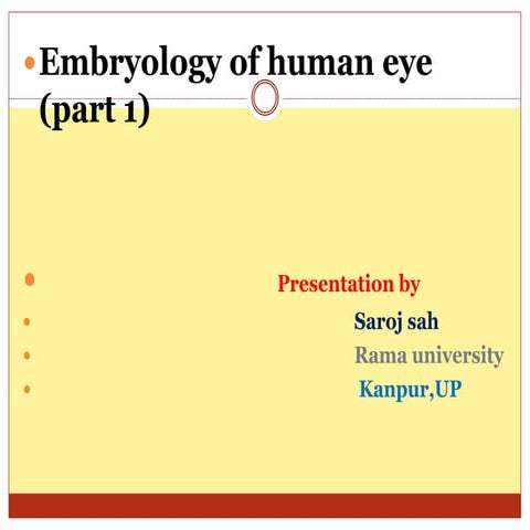 Embryology of the eye | PPTX