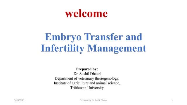 Multiple Ovulation Embryo Transfer | PPTX