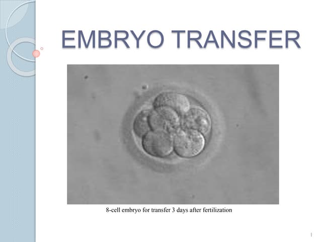 Multiple Ovulation Embryo Transfer | PPTX