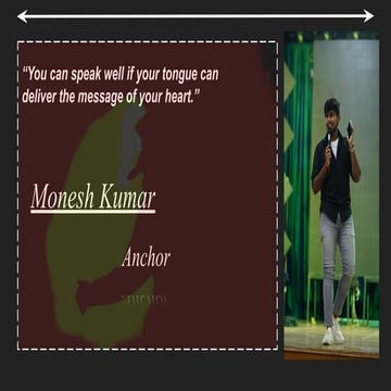 Male Emcee Monesh from Chennai for Birthday and Corporate Event | PPT