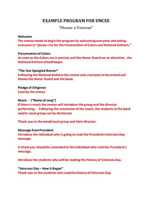 Sample Emcee Script For Dancers The Most Detailed And Best MC Script