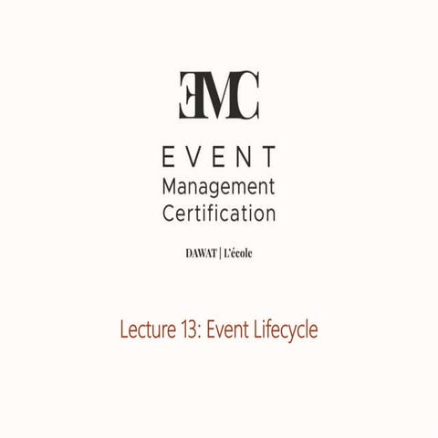 Emc lec 13 event lifecycle | PPT