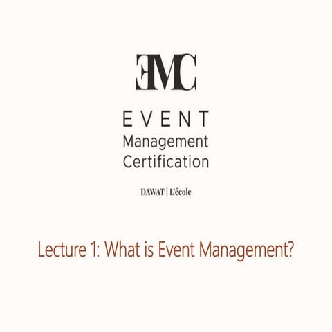 Emc lecture 1 what is event management | PPT