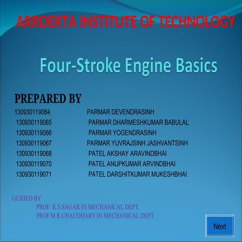 The four stroke engine basics for all leves | PPT