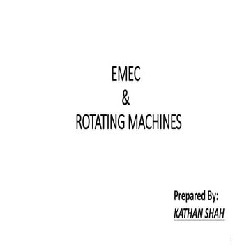 Elecromechnical conversion & Rotating machines | PPT