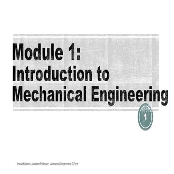 EME Module 1 introduction to mechanical engg | PPTX