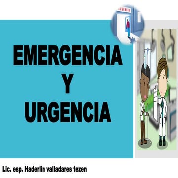EMERGENCIA y urgencia EN ATENCION DE UN HOSPITAL | PPTX | First Aid | Injuries