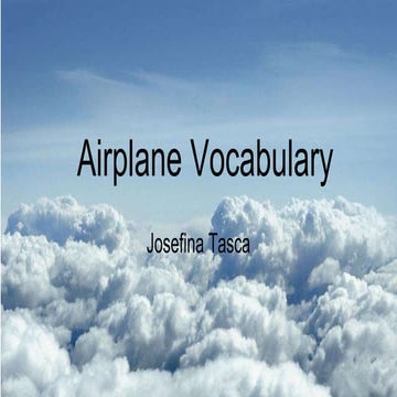 Airplane Vocabulary | PPTX