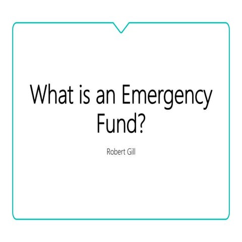 What is an Emergency Fund? | PPTX