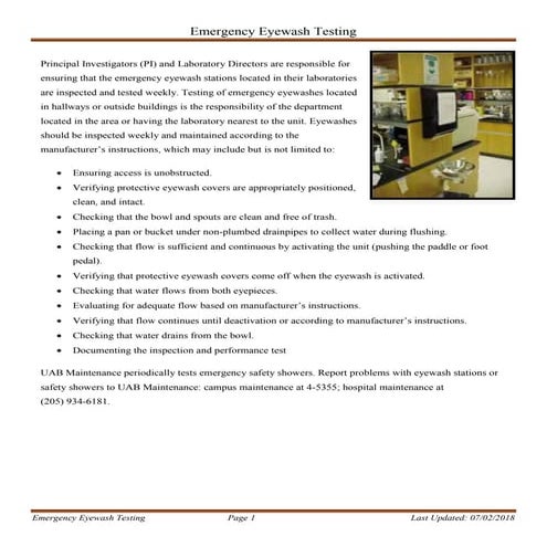 Emergency eyewash-testing | PDF
