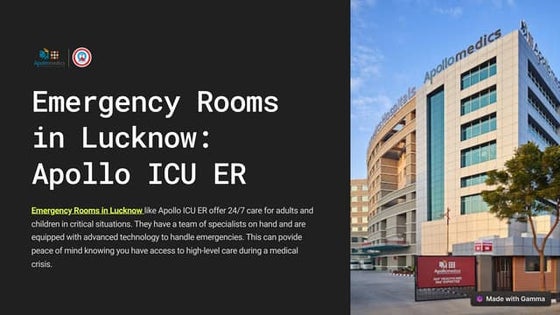 Trauma and Emergency Hospital In Lucknow | Apollo ICU | PPT