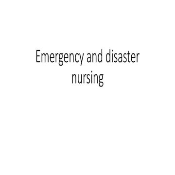 Emergency and disaster management nursing.perspective pptx | PPTX