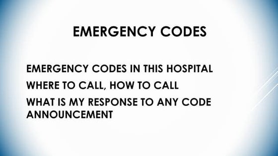 Hospital Emergency codes | PPT