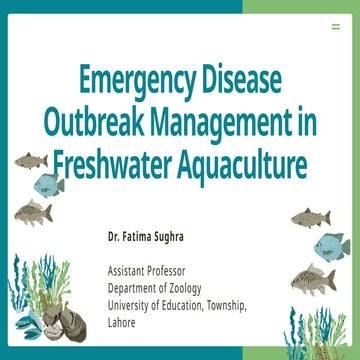 Emergency Disease Outbreak Management in Freshwater Aquaculture | PPTX
