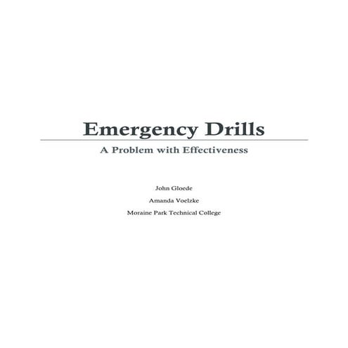 disaster drill | PPTX