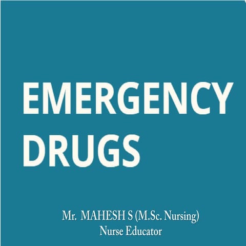 Emergency Drugs | PDF
