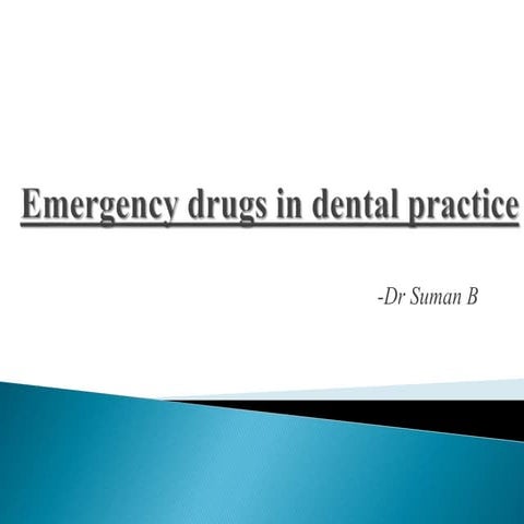 Emergency drugs in Dental Practice presentation | PPTX