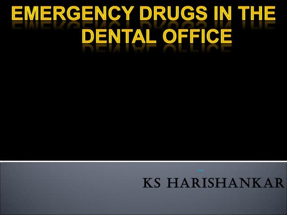 Emergency Drugs PPT | PPTX