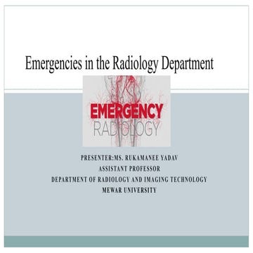 Emergency in Radiology Department.pptx,Contrast Reactions | PPTX