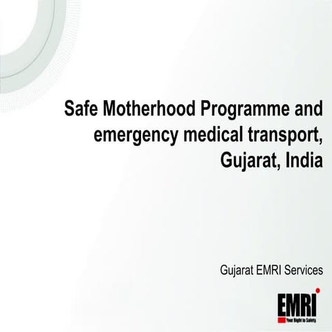 Emergency Response service and Maternal health | PPT