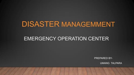 Disaster management cycle | PPTX