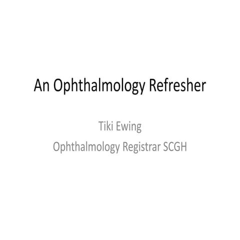 Emergency ophthalmology | PPTX