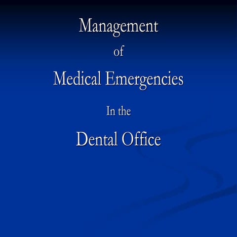 Management of medical emergencies | PDF