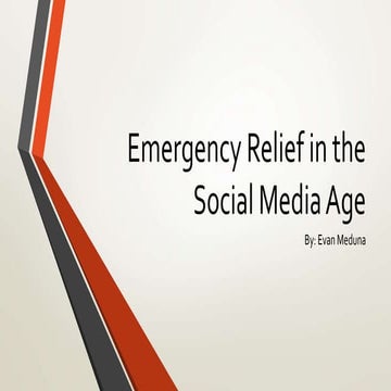 Role of social media in disaster management | PDF