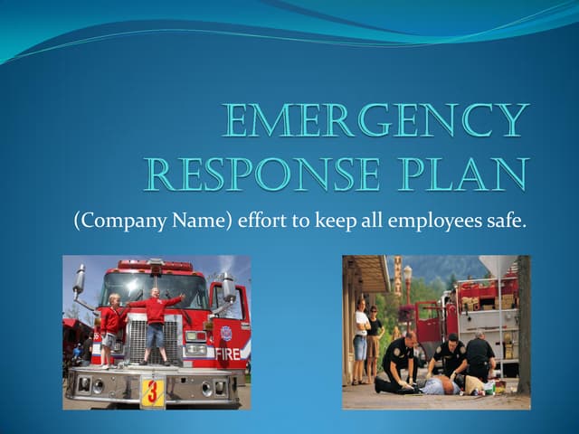 Emergency Response Plan | PPT
