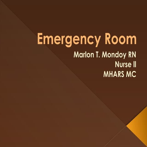 Emergency Room Guidelines and Policies for Government Hospitals | PPTX