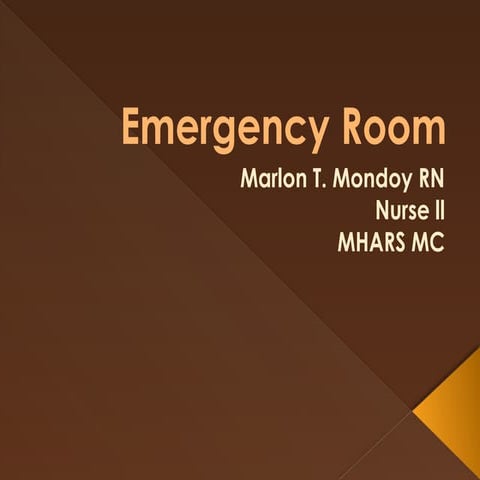 Emergency Room General Policies and Safety | PPTX