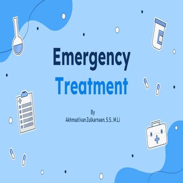 EMERGENCY TREATHMENT .ppt | First Aid | Injuries