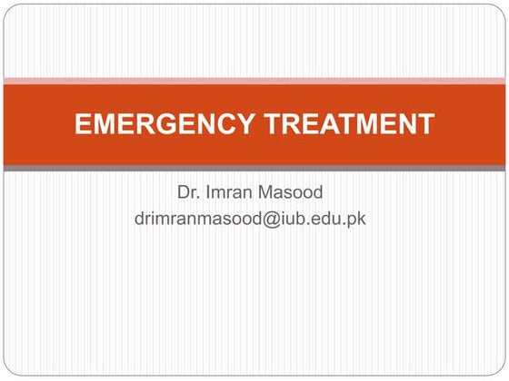 Emergency Basic First Aid Steps to Follow | PDF