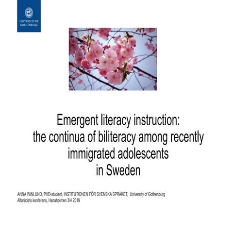 Emergent literacy instruction | PPT