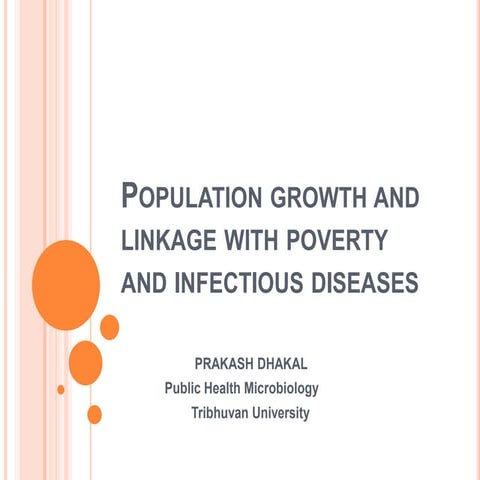 Population growth and linkage with poverty and Infectious diseases. | PPTX