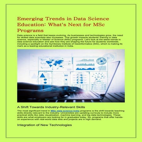 Emerging Trends in Data Science Education: What's Next for MSc Programs | PDF | Postgraduate ...