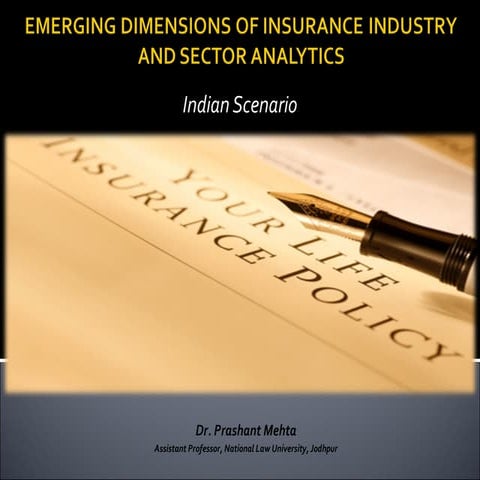 Emerging dimensions of insurance sector and analytics | PPT