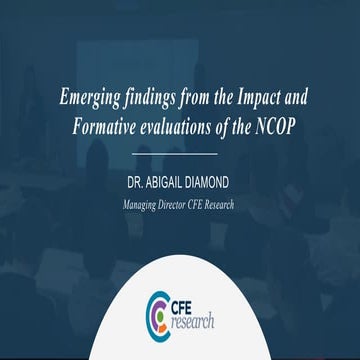Emerging findings from the impact and formative evaluations of the NCOP ...